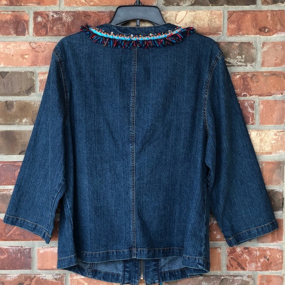 Ruby Rd. | Jackets & Coats | Ruby Rd Size 6w Jacket Embellished Zip Up ...
